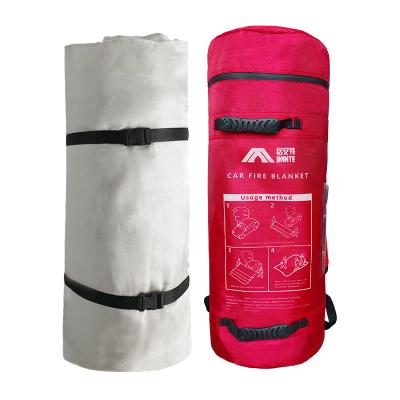 China High Silica Fire Blanket 6x8m BS EN 13501-1 Certified 1200°C Reusable For Gas Station Parking Tunnel for sale