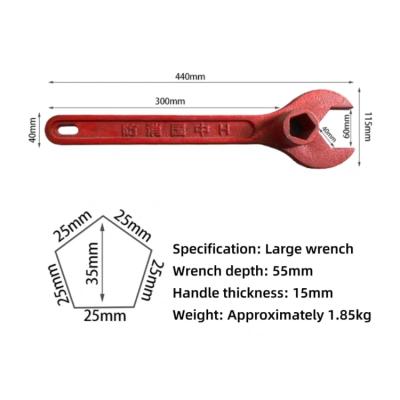 China The Manufacturer Produces Thickened and Strengthened Cast Iron Fire Wrenches. for sale
