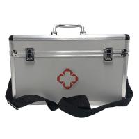 China Aluminum Alloy Family First Aid Kit 2-Layer Medical Storage Box for Home Emergency for sale