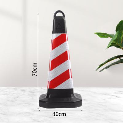 China High Visibility PVC Traffic Cone Flexible Road Safety Marker with Reflective Stripe for Construction and Parking Zones for sale