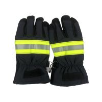 China 17 Style Firefighter Rescue Gloves, Aramid Flame Resistant Back, Cowhide Leather Palm, TPU Waterproof & Aramid Heat Insulation Safety Gloves for Fire Fighting Emergency Operation for sale