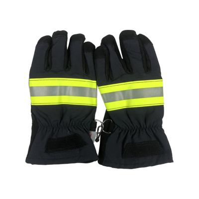 China 17 Style Firefighter Rescue Gloves, Aramid Flame Resistant Back, Cowhide Leather Palm, TPU Waterproof & Aramid Heat Insulation Safety Gloves for Fire Fighting Emergency Operation for sale