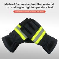 China 17 Style Firefighter Rescue Gloves, Aramid Flame Resistant Back, Cowhide Leather Palm, TPU Waterproof & Aramid Heat Insulation Safety Gloves for Fire Fighting Emergency Operation for sale
