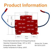 China Clip-on Thermal Aerosol Fire Suppression Device | Automatic Fire Extinguishing Sticker 10-Year Lifespan for sale