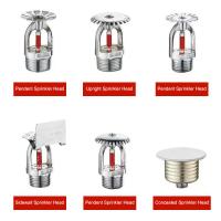 China Brass Stainless Steel Fire Sprinkler K80, Pendant Upright Sidewall Type NPT Thread Red Glass Bulb Fast Standard Response Fire Sprinkler Head for sale