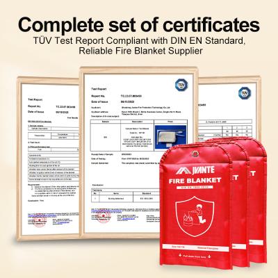China OEM Custom Fiberglass Fire Extinguisher Blanket EN 1869 Certified Wholesale Private Label for Global B2B Importers for sale