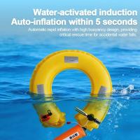 China Automatic Inflatable Life Buoy with Tungsten Steel Window Breaker, Reflective Strips, and Whistle for Emergency Rescue for sale