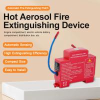 China Snap-on Hot Aerosol Automatic Fire Suppression Sticker 40g Agent 0.4m³ Coverage 170℃ Thermal Activation EN 15276 Certified DIN Rail & Self-Adhesive Mount 10-Year Lifespan for Meter Box Distribution Ca for sale