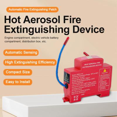 China Snap-on Hot Aerosol Automatic Fire Suppression Sticker 40g Agent 0.4m³ Coverage 170℃ Thermal Activation EN 15276 Certified DIN Rail & Self-Adhesive Mount 10-Year Lifespan for Meter Box Distribution Ca for sale