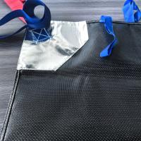 China AT-304 Carbon Fiber Fire Blanket 320g/㎡ 0.4mm Thickness 1200-1700℃ High Temperature Resistant Reusable Fire Suppression Blanket 6*8m Custom Size for Welding Industrial Fire Prevention for sale