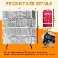 China JAT-1101 Fiberglass Fire Blanket 1m×1m White 430g/㎡ 0.45mm Thickness 500℃ Heat Resistant EN 1869:2019 Oxford Bag Pack 0.53kg Household Kitchen Fire Suppression Blanket for sale