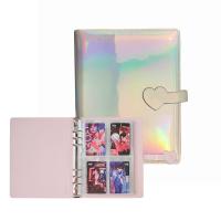 China Viscose Pu Leather Card Collection Binder Macaron Flashy Laser for sale