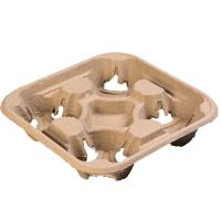 China Customized Moulded Pulp Tray Coffee Pulp Cup Tray Biodegradable for sale