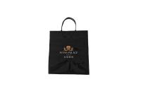 China OEM / ODM Small Black Plastic Bags With Handles LDPE Printing for sale