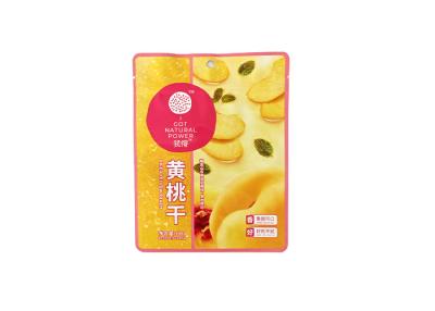 China OEM / ODM Composite Plastic Bag Dried Yellow Peach Three Side Seal Pouches for sale