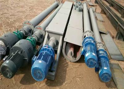 China Sand Gravel Horizontal Spiral Screw Conveyor 159mm 3Kw Double Pitch Blades for sale