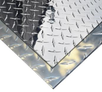 China 3003 1mm Diamond Embossed Aluminum Sheet , Diamond Tread Aluminum Plate for sale