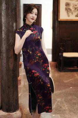 China 100% Natural Silk OEKO-TEX fabric 25MM Bright satin stretch silk Red cloud gauze for girl/women fashion elegant dresses for sale