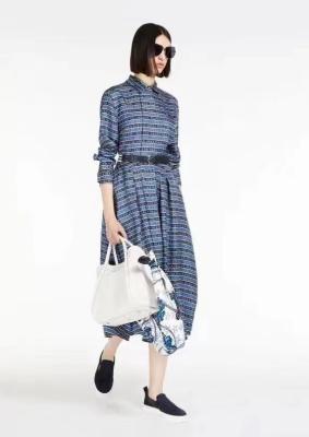 China Silk Elastic Twill crepe DE chine 20MM Antiflaming Anti-Wrinkle Scarf Digital printed Design for fashion luxury Dress for sale