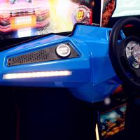 China Simulator Motion Fly Driving car racing car game machine in coin operated for sale