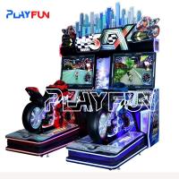 China Playfun Coin operated game motorcycle arcade games motor racing video simulator full motion speed moto DX5 for sale