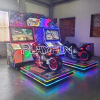 China Playfun Coin operated game motorcycle arcade games motor racing video simulator full motion speed moto DX5 for sale