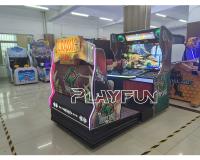 China Playfun Kids Coin Operated full motion Jurassic Park  Simulator Arcade Video Gun shootings Game Machine Indoor Park Elec for sale