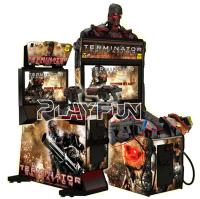 China Arcade coin operated 42 Inch Gun shooting simulator Terminator video game machine for sale