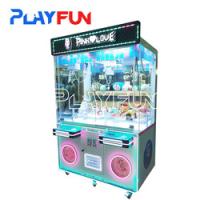 China 2 Players Baby Catcher Crane Machine Mini Plush Doll Prize M Claw Pink Love Machine Coin Operated Arcade for sale
