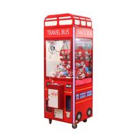 China Coin-operated indoor kids toy plush wooden telephone Doll travel bus claw crane machine for sale
