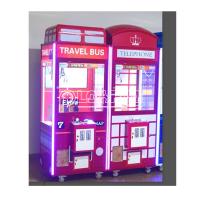 China Coin-operated indoor kids toy plush wooden telephone Doll travel bus claw crane machine for sale