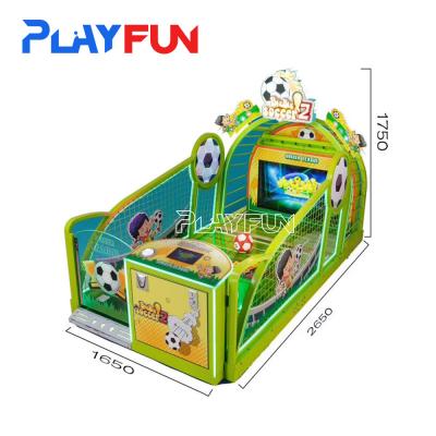 China Playfun Soccer Leagual Kids Redemption Game kids football arcade hall game machine for sale