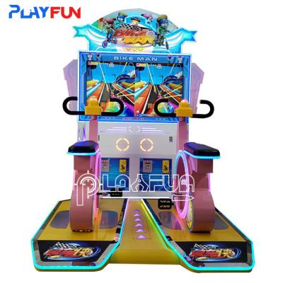 China Playfun Coin operaed tickets redemption arcade 2 players bike man game machine for sale