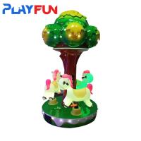 China 3 Players kids ride Carousel Merry mini Tree amusement game machine for sale