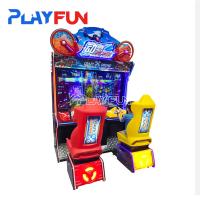 China Playfun coin operated crazy drone 55 inch 2 player arcade car racing game machine for sale