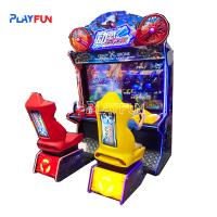 China Playfun coin operated crazy drone 55 inch 2 player arcade car racing game machine for sale
