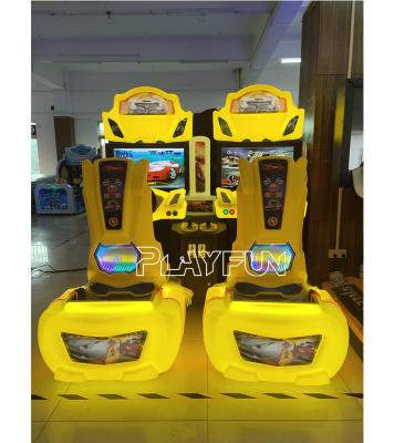 China Playfun 32-inch Twin-player Coin-operated Racing Simulation Driving Game Machine for sale
