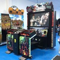 China Indoor Entertainment Coin Operated 55 Inch Razing Storm Shooting Game Machine for sale