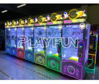 China Playfun New 60 Clips  Coin  Operated Vending  Clip Wheel  Lucky Clips Space Shuttle Prize Games Machine for sale