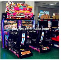 China Coin Operated Simulator 32'' Screen Twins Outrun Arcade Racing Car Game Machine for sale