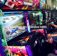 China Coin Operated Simulator 32'' Screen Twins Outrun Arcade Racing Car Game Machine for sale