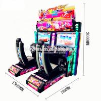 China Coin Operated Simulator 32'' Screen Twins Outrun Arcade Racing Car Game Machine for sale
