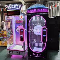 China Arcade Coin Operated Game Machine Shopping Mall Lucky 7 Cut Prize  Big Dolls Prize Scissors Cutting Game Machine for sale