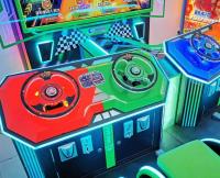 China PlayFun Coin Operated Ticket Redemption Amusement Park Simulator Machine Racing Car Video Arcade Games Machine for Kids for sale