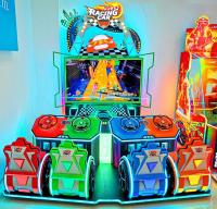 China PlayFun Coin Operated Ticket Redemption Amusement Park Simulator Machine Racing Car Video Arcade Games Machine for Kids for sale