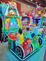 China PlayFun Coin Operated Ticket Redemption Amusement Park Simulator Machine Racing Car Video Arcade Games Machine for Kids for sale