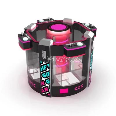 China New Design Coin Operated 4 Players Standing Doll Claw Machines Children Toy Soft Toys Key Ring Crane Claw Machine for sale