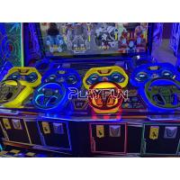 China Playfun Wholesale Arcade Kids Coin Operated Machine Car Racing Kids Redemption Ticket Game 4p Speed Racing Car Game Machine for sale