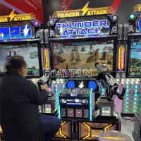 China Playfun Hot Sale Indoor Kids Arcade Coin Operated Game Machines 2 Players Thunder Attack Shooting Video Game Machine for sale