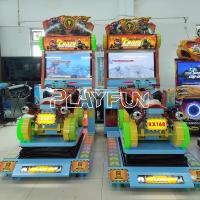 China Playfun HD Indoor Sport Amusement Coin Operated Arcade Crazy Four Wheeler Car Moto Motorbike Simulator Racing Game Machine for sale